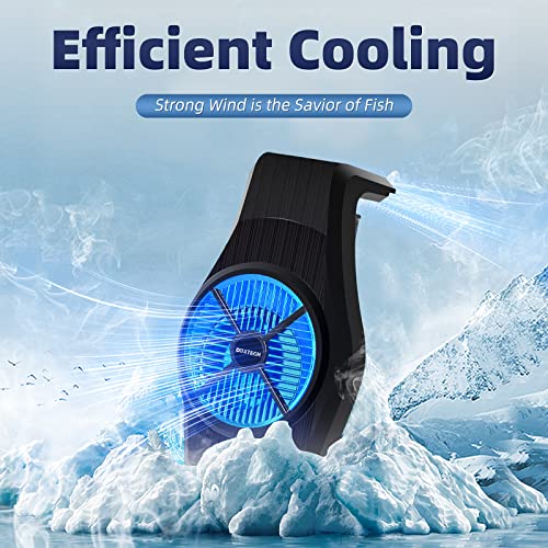 UPETTOOLS Fish Tank Chillers Fan,Aquarium Cooling Fan Cold Wind Chiller for Shrimp、Coral、Tropical and Sea Fish Tank(7-15Gal)