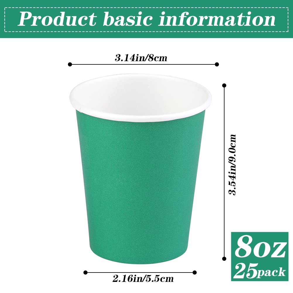 Giwrmu 200 Pack Paper Cups 8 oz, White Disposable Coffee Cups, Paper Cold Hot Beverage Drinking Cups for Home Kitchen, Office, Traval, Party