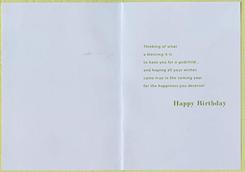 Small Bird in Tree Hand Embellished - Designer Greetings Birthday Card for Godchild