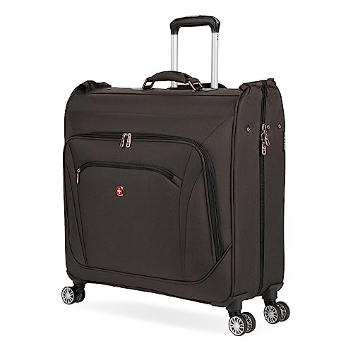 SwissGear 7895 Premium Rolling Garment Bag, Heather Grey, Carry-On Spinner Edition