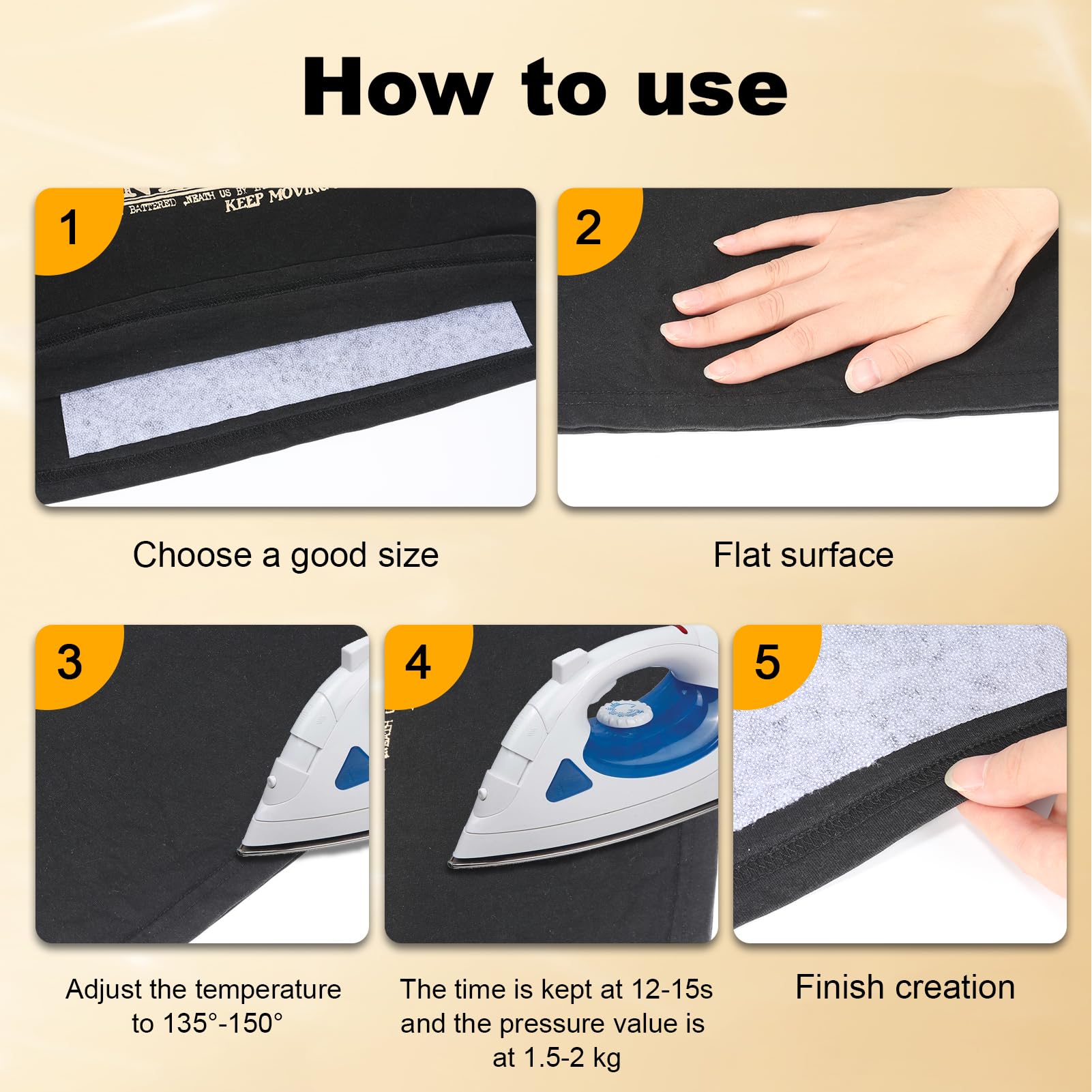 Fusible Interfacing, 11.42"x33 Yards Medium Weight Iron-On Non-Woven Fabric Interfacing, Single- Sided Fusible Interlining, for Sewing Hand Crafts and DIY Crafts Supplies
