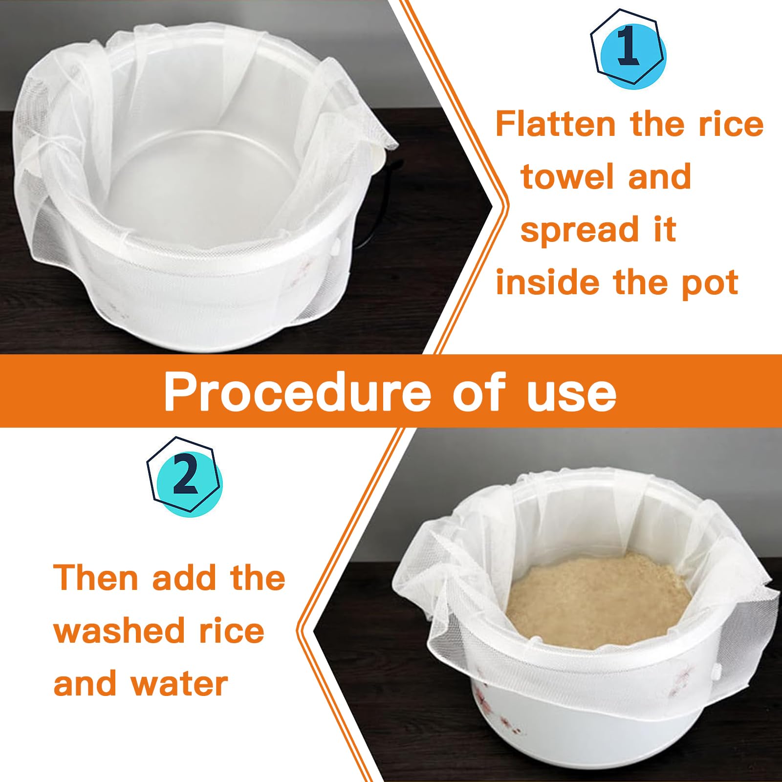 Rice Cooking Net,Non-Stick Rice Cooker Napkin,Reusable Home or Commercial Rice Net Napkin,Cooking Steam Cloth,Bamboo Steamer Mat 31" x 39" (1PCS White)