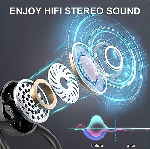 Upgrade Your Everyday Headphones or Wired Earbuds with These Workout, Noise Cancelling Earbuds, True Wireless Earbuds Over Ear Dynamic Sounding TWS i25 Bluetooth v5.1, HiFi, Waterproof Earbuds.