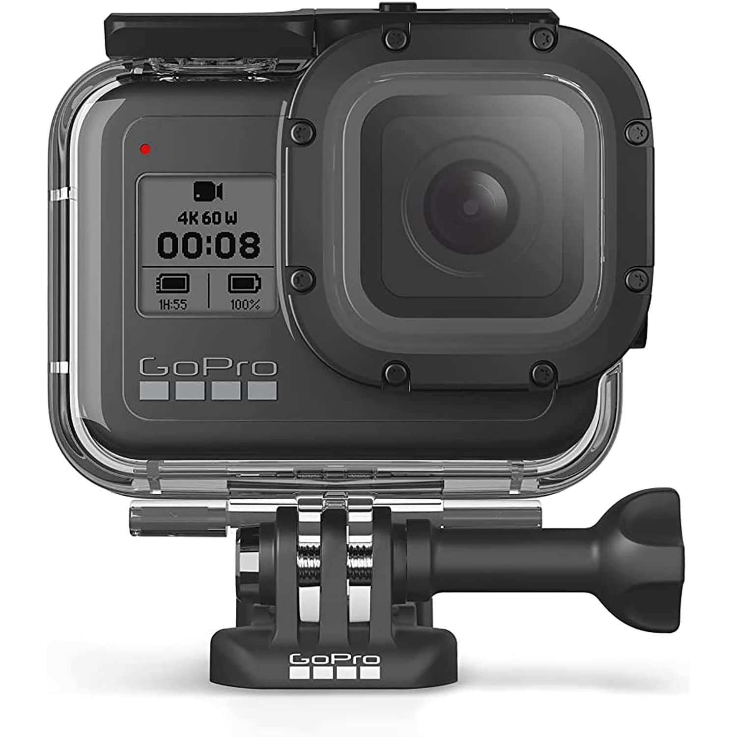 GoPro HERO8 Gray Bundle: Includes HERO8 Gray Action Camera, 2 Total Rechargeable Battery, Protective Housing - Broage Gray Carrying Case for HERO8, Gray