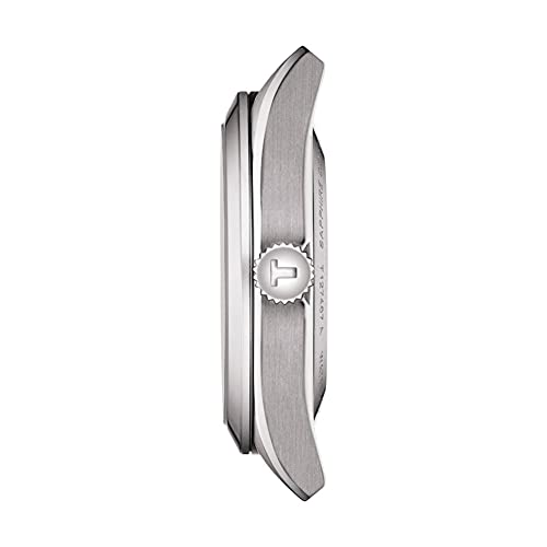 Tissot Men's Gentleman Auto Swiss Automatic Dress Watch with Stainless Steel Strap, Grey, 21 (Model: T1274071109101)