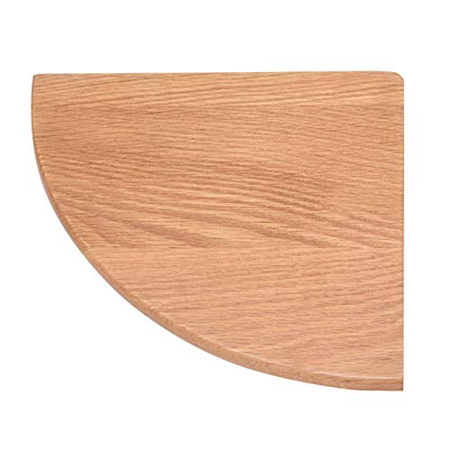 PIBM Stylish Simplicity Shelf Wall Mounted Floating Rack Shelves Solid Wood Wall Corner Sector Partition Triangle Storage Living Room,2 Colours,6 Sizes, Wood Color , Radius 35 cm