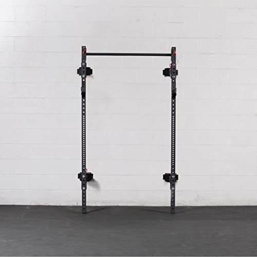 Titan Fitness T-3 Series 82-inch Wall Mounted Folding Power Rack, Space Savings Rack, Folds up to 5†from the Wall