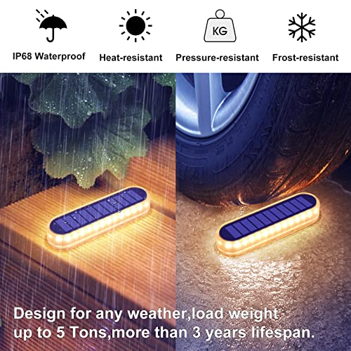 Solar Step Lights Waterproof,Warm White Deck Outdoor,Solar Fence LED,Solar for Stairs,Yard,Patio,Post,Railing,Garden,Backyard,Front Door,Pathway,Driveway,Porch(4 Pack)