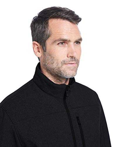 Weatherproof Men's Midweight Water and Wind Resistant Soft Shell Jacket Black (XL)