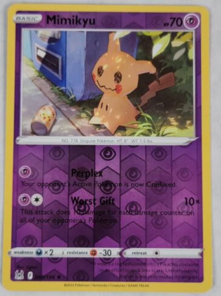 Mimikyu - 080/196 - Reverse Holo Rare - Lost Origin - NM/M