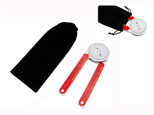 Miter Saw Protractor Replacement for #505P-7 Angle Finder Featuring Precision Laser-Inside & Outside Miter Angle Finder Protractor for All Building Trades, Plumbers, Carpenters Plastic (Red)