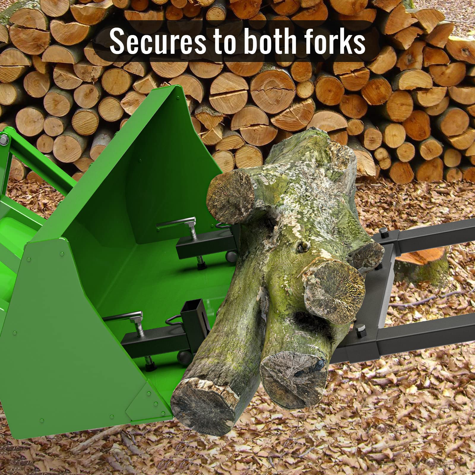 MAHLER GATES Clamp On Pallet Forks Adjustable Stabilizer Bar,Fits 2.95"W x 3"H Forks, 18"-34"W Adjustable Length