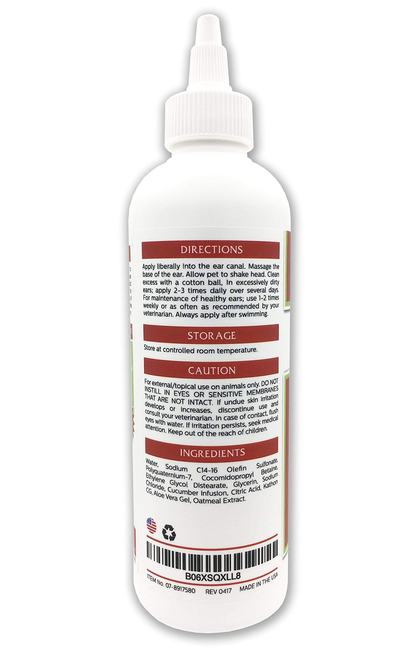 Seamus Otic Ear Solution - Best Ear Cleaner for Dogs, Professionally Formulated for Itch, Debris and Smell, Infused with Essence of Cucumber, Melon, Aloe Vera and Oatmeal Extract