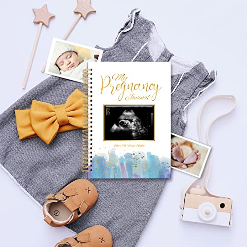 Pregnancy Journal Memory Book with Stickers,Pregnancy Book for Mom to Be Gift,Pregnancy Journals for First Time Moms (A)