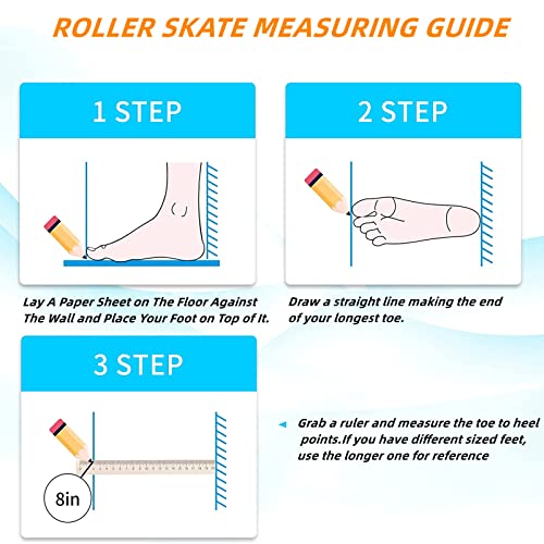 Roller Skates for Women with PU Leather High-top Classic Double Row Rollerskates, Unisex-Adult Derby Skate for Beginner,Fast Braking Rink Skates
