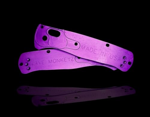 Purple, Top Topography Map, Billet Aluminum, Full Size Bugout, Gift for dad, Everyday Carry Knife Scales
