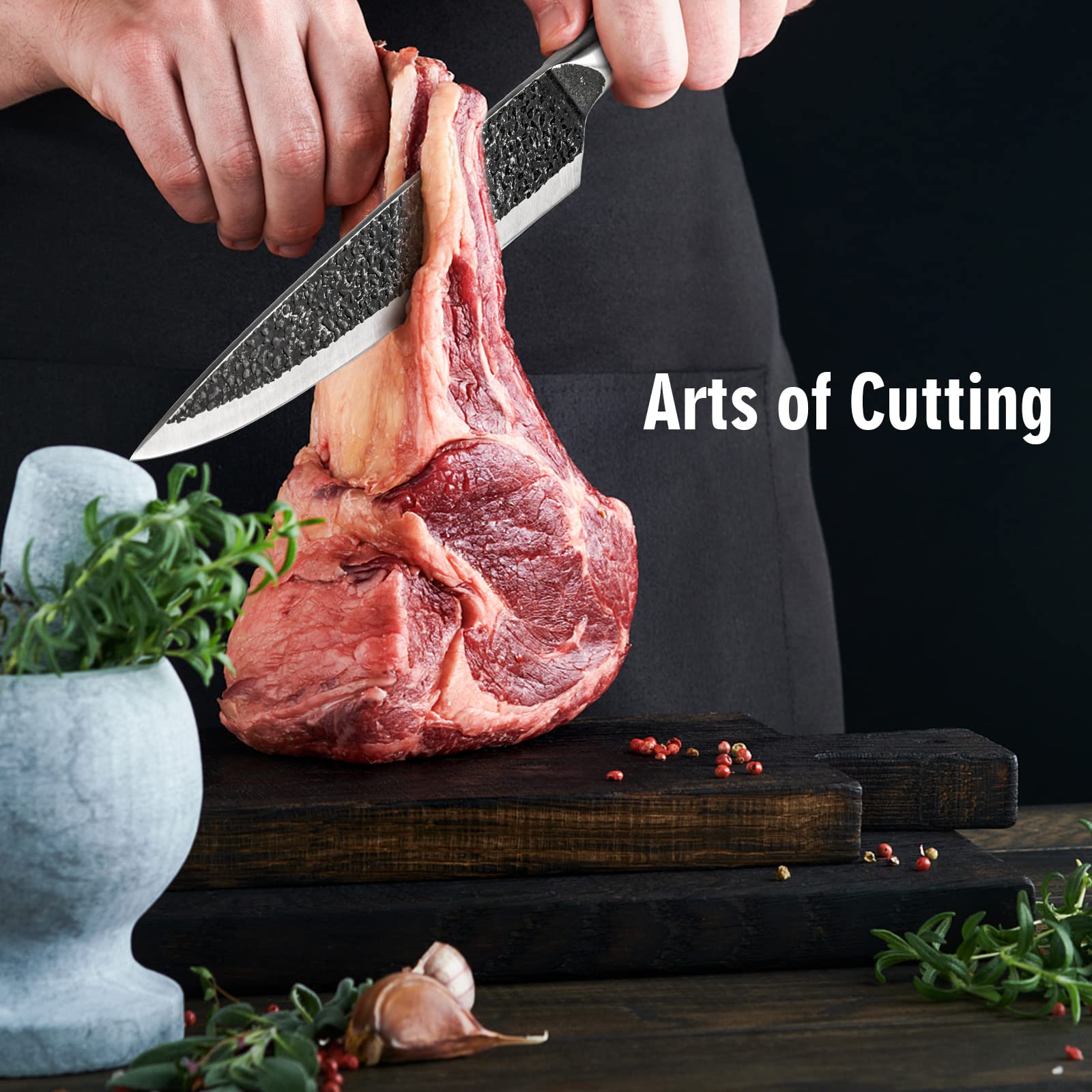 WLQiu Chef Knife, 8 Inch Professional Kitchen Knife,High Carbon Stainless Steel Ultra Sharp Knife, Chefs Knives with Ergonomic Handle