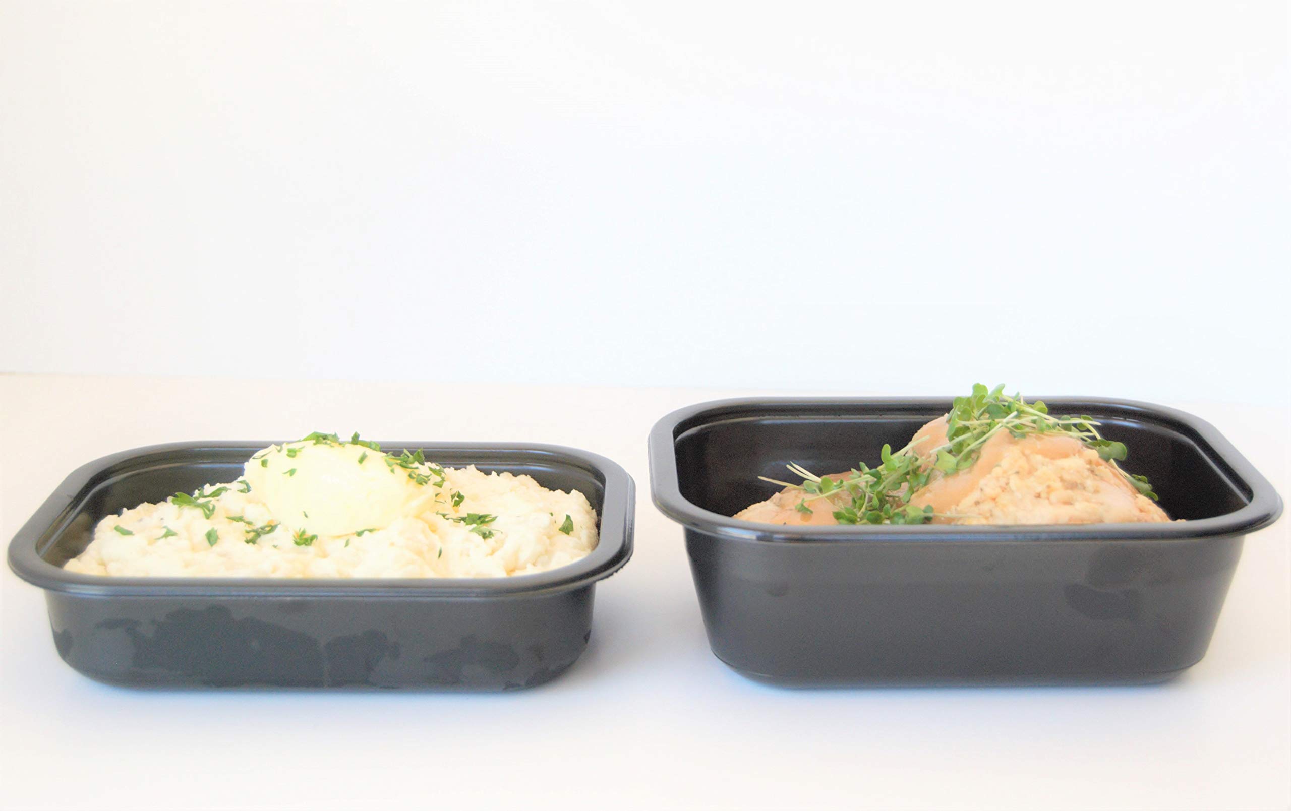 Frozen & Fabulous Meal Prep Containers with Clear Storage Lids, Oven, Microwave & Freezer-Safe, 22 fl oz, Set of 10, Black