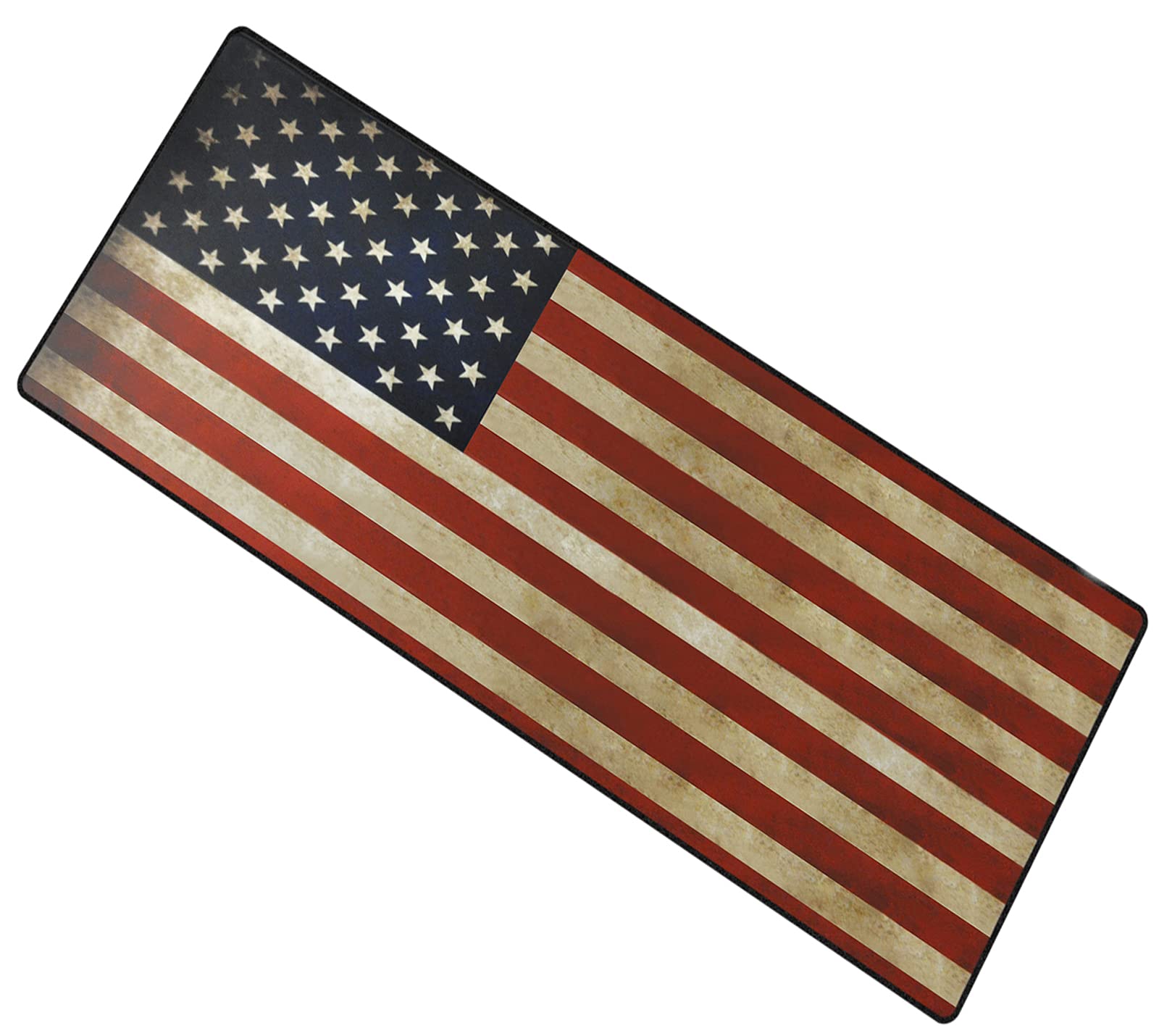 Gun Cleaning Mat Rifle Large 37" x 15.8" of American Flag - Non Slip Backed Waterproof and Oil Resistant with Stitched Edges( 37" x 15.8")