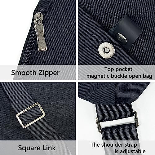 Tealots Small Sling Bag Crossbody Personal Pocket Bag Anti-Thief Chest Bags Shoulder Backpack for Travel Hiking Daypacks (A-black right hand)