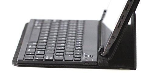 Navitech 7" Faux Leather Micro USB Keyboard Case / Cover including Built In stand & Stylus Pen Compatible With The RCA 7 Voyager