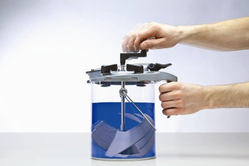 Mixing Mate Paint Lid – Gallon Size Paint Can Pour Spout – Easy, Mess-Free Mixing Mate Paint Can Lid – Pistol Grip Handle Paint Mixers to Stir, Pour, & Store – Simply Twist to Secure