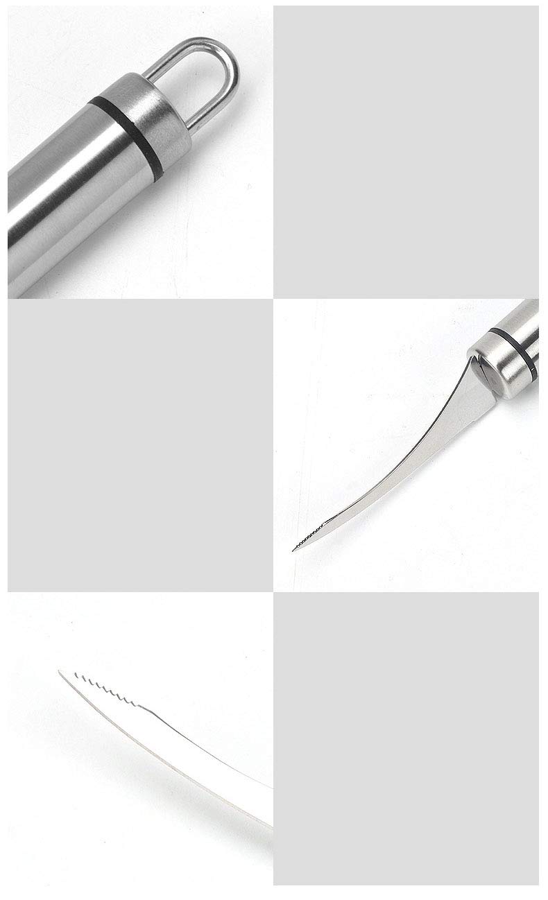 WOIWO 1 PCS Stainless Steel Shrimp Opener to Remove Shrimp Line Knife Cleaning Shrimp Line Profile Fish Belly Knife Shrimp Opener Shrimp Stripper Kitchen Tools