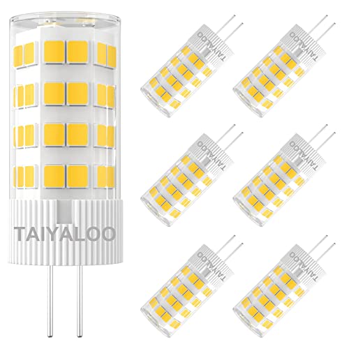 G4 LED Bulb 12V AC/DC 5W Equivalent to 40W Halogen Bulb, T3 JC Type Bi-Pin Base, Warm White 2700K G4 Bulb for Outdoor Landscape Lighting Deck Stair Step Path Paver Lights, Home Lighting, (6 Pack)