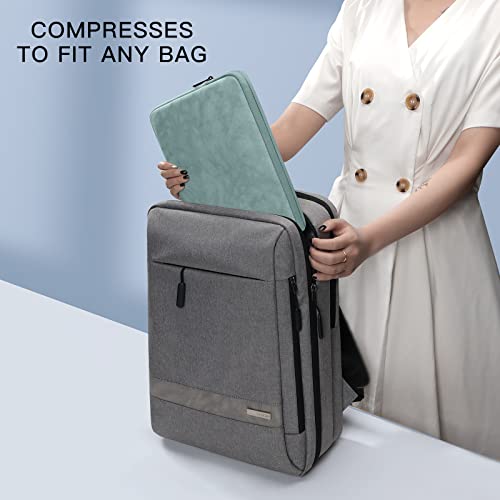 TAIKESEN Laptop Sleeve Compatible with MacBook Air/Pro, 13-13.3 inch Notebook, Compatible with MacBook Pro 14 2023 A2779 M2 A2442 M1 A2681 A2337 /Pro 13 A2338, PU Material Bag with Small Case, Green