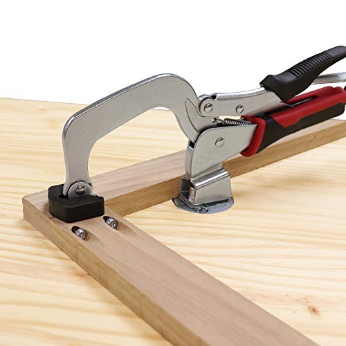 Milescraft 4007 6in Bench Clamp β Heavy Duty Hold Down Clamp with Non-Marring Rubber Pad for Use with T-Tracks, Clamp Tables & Clamp Plates on Different Woodworking Projects