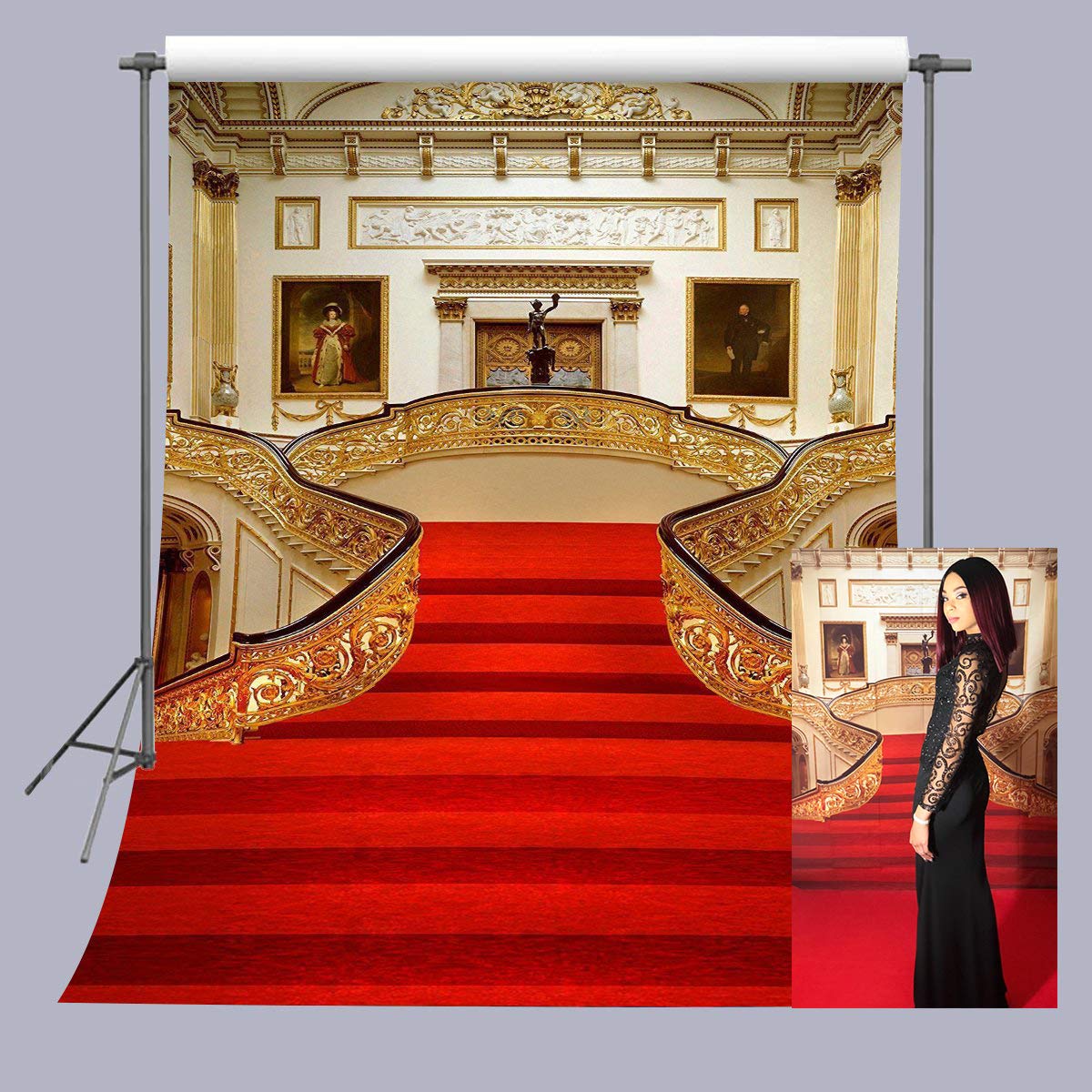 FUERMOR 5x7ft Red Carpet Background for Wedding Photography Backdrop Photo Video Props Event Supplies