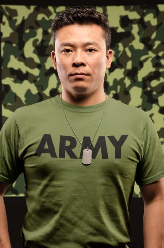 US Military Gear Army Training PT Men's T-Shirt, L, Black