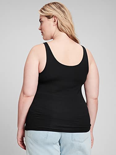 GAP Women's 2-Pack Favorite Tank Top, True Black, Medium