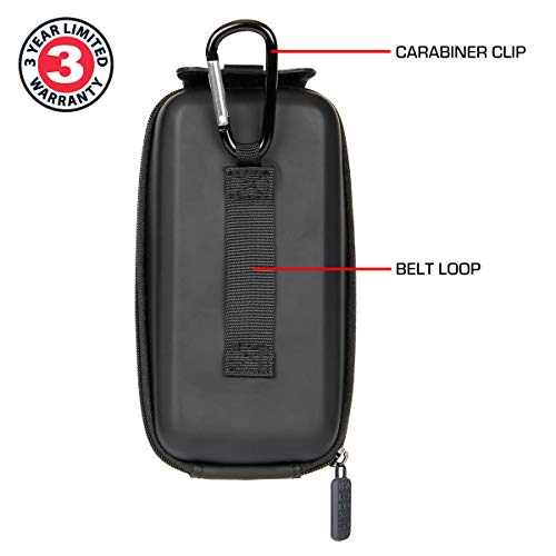 USA Gear Audio Glasses Case - Hard Glasses Case with Top Loading Design, Belt Loop, and Carabiner Compatible with Bose Alto Audio Sunglasses, Bose Rondo Bluetooth Glasses, and More Smart Glasses