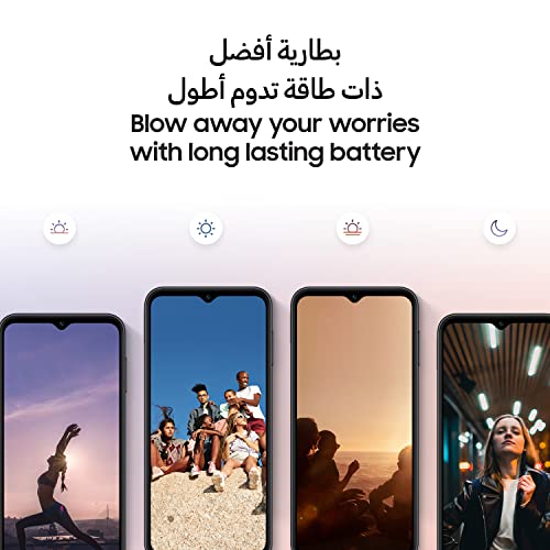 SAMSUNG Galaxy A14 (SM-A145F/DS) Dual SIM,128GB + 4GB, Factory Unlocked GSM, International Version (Ring Grip Case Bundle) - No Warranty - (Black)