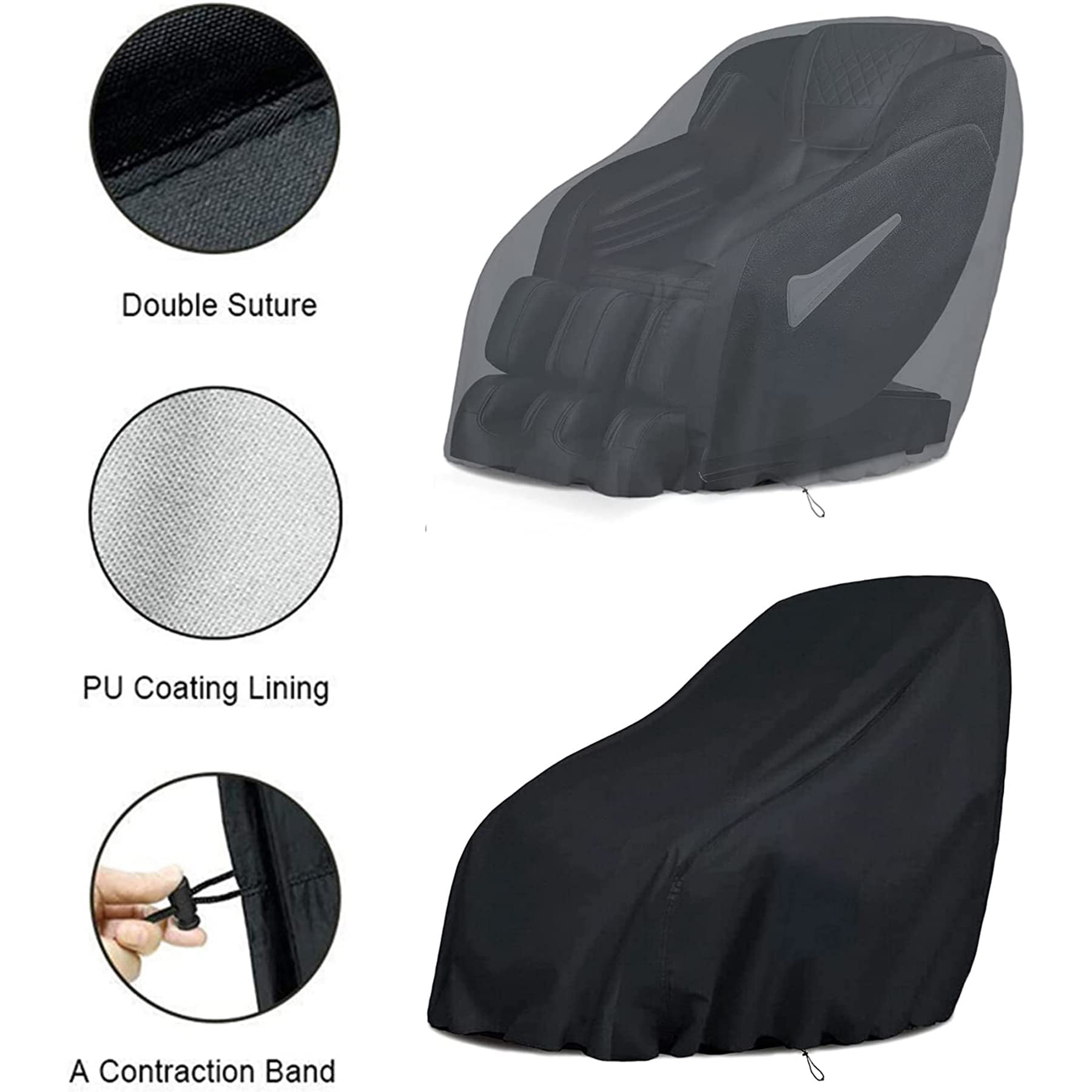 Full Body Zero Gravity Single Recliner Chair Waterproof Dustproof Protector Cover, Massage Chair Cover