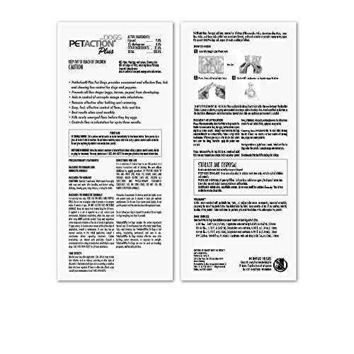 Pet Action Plus Flea & Tick Treatment for XL Dogs, 89-132 lbs, 3 Month Supply