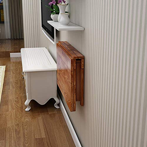 PIBM Stylish Simplicity Shelf Wall Mounted Floating Rack Table Laptop Stand Desk Solid Wood Multifunction Easy to Fold Easy to Clean Save Space,13 Sizes, a , 100x30CM