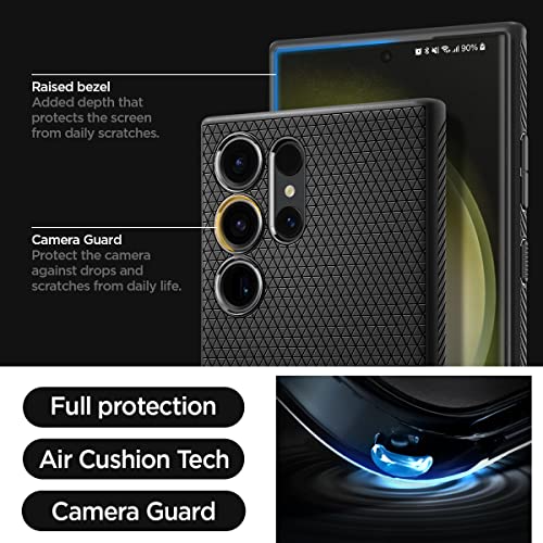 Spigen Liquid Air Designed for Galaxy S23 Ultra Case (2023) - Matte Black