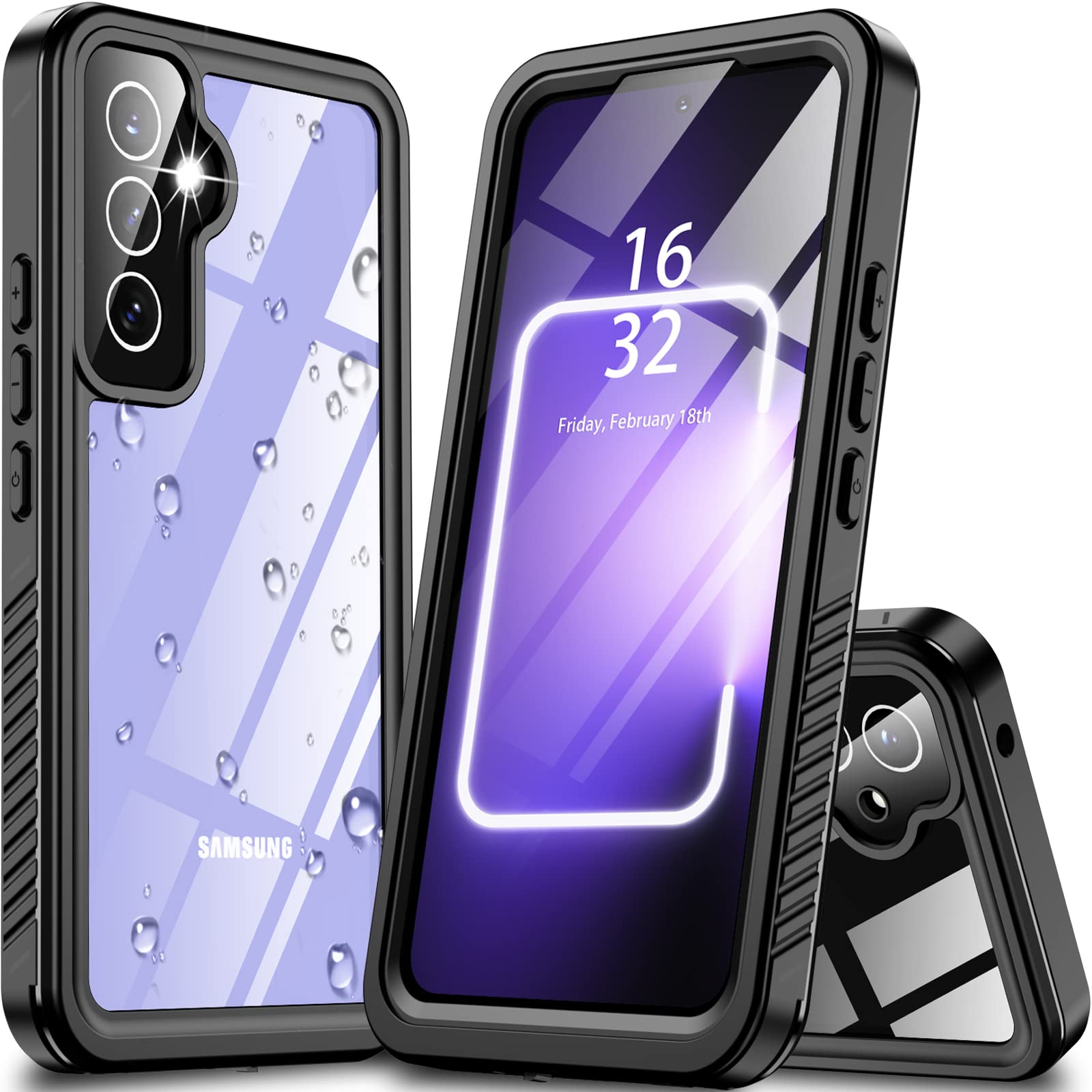 Oterkin for Samsung Galaxy A54 5G Case Waterproof, Samsung A54 5G Case with Built-in Screen Protector Galaxy A54 5G Case [360°Full Body Protection][12FT Military Grade]Rugged A54 5G Phone Case (Black)