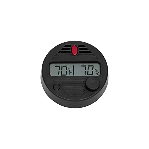 Quality Importers Trading HygroSet II Round Digital Hygrometer for Humidors, 10-Second Refresh Rate, Battery Included, 2% Humidity and 1% Temperature Accuracy for Cigar Humidors