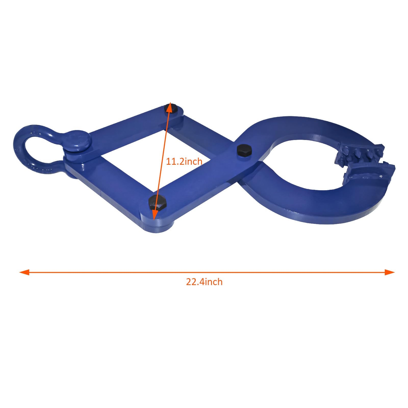 Pallet Puller Clamp 2T/4409LBS Pallet Jack Puller Steel Single Scissor Hook Puller, 8 Inch Jaw Opening Pallet Grabber Heavy Duty Forklift Material Handling Stump Puller Pulling Hoisting Wood