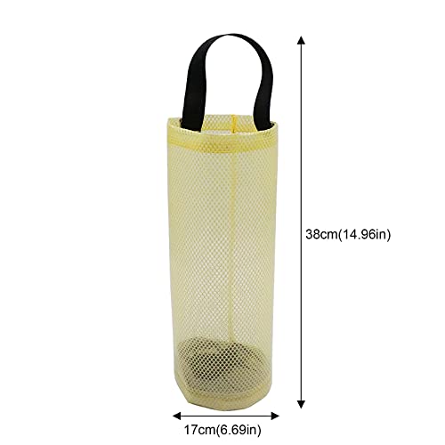 Rubbish Bags Dispenser for Kitchen, Hanging Mesh Folding Garbage Bags Organizer, Trash Bags Recycling Grocery Pocket Containers