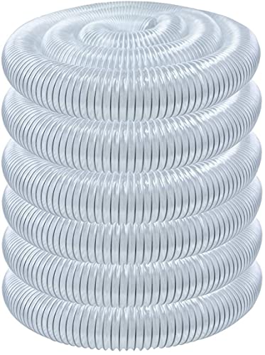 POWERTEC 70240 2-1/2" x 50' PVC Dust Collection Hose for Dust Collector for Woodworking and Shop Vacuum, 2-1/2 Inch Dust Collector Hose for Dust Collection Fittings
