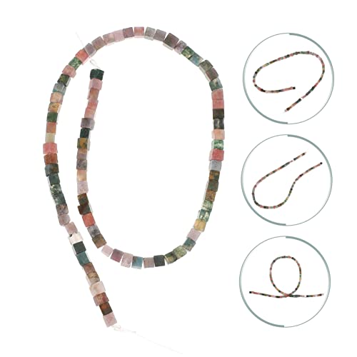 SEWACC 7pcs 85pcs Cube Beads Keychain Making Supplies Carnelian Necklace Natural Beads Bracelets Beads Kit Square Bracelet Gemstone Cube Beads Loose Beads DIY Stone DIY Jewelry Stone Rock