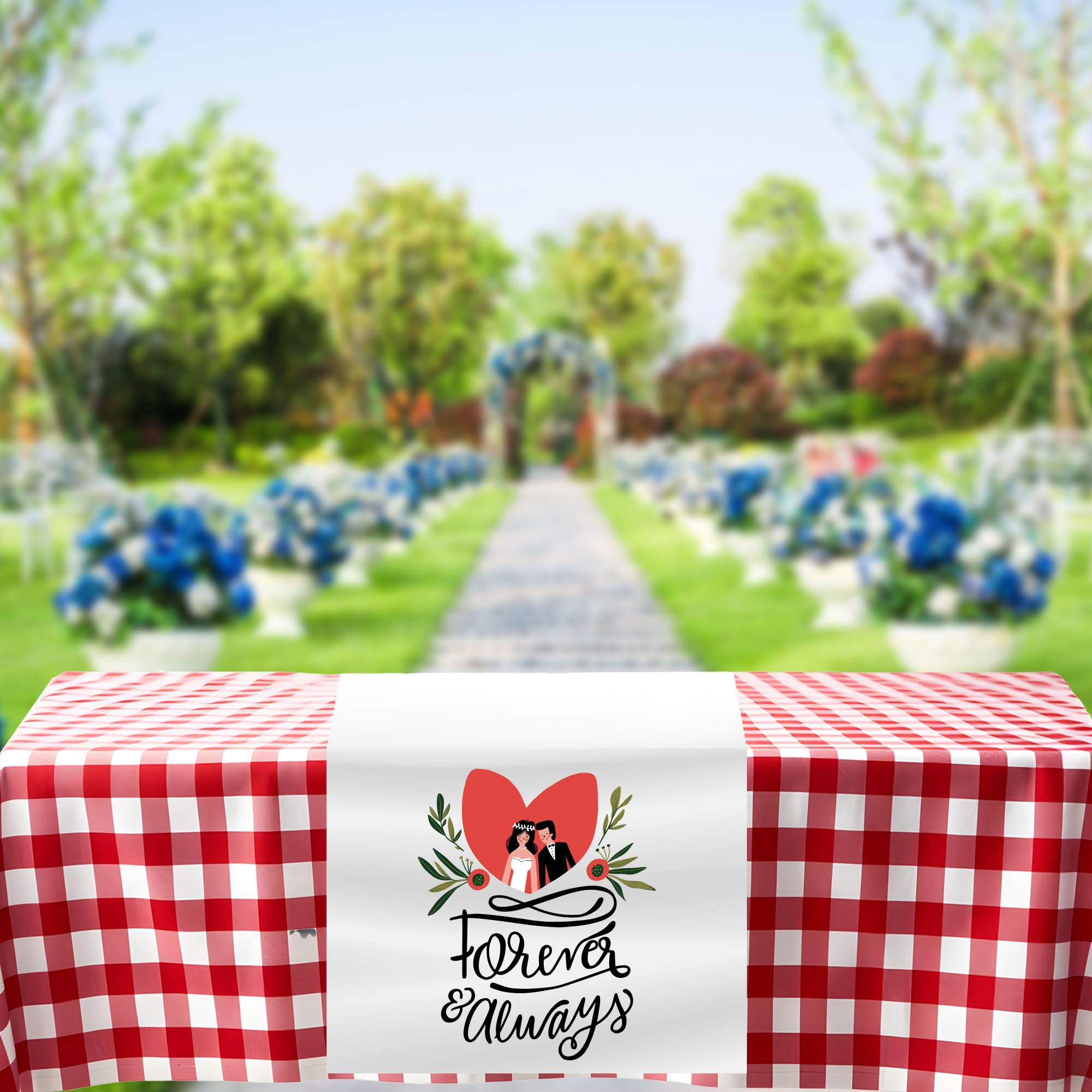 Ships Next Day, Made in USA - Custom Table Runner with Business Logo - Events, Parties, Ceremonies - Personalized Kitchen Decor & Small Business Essentials (24"x72")
