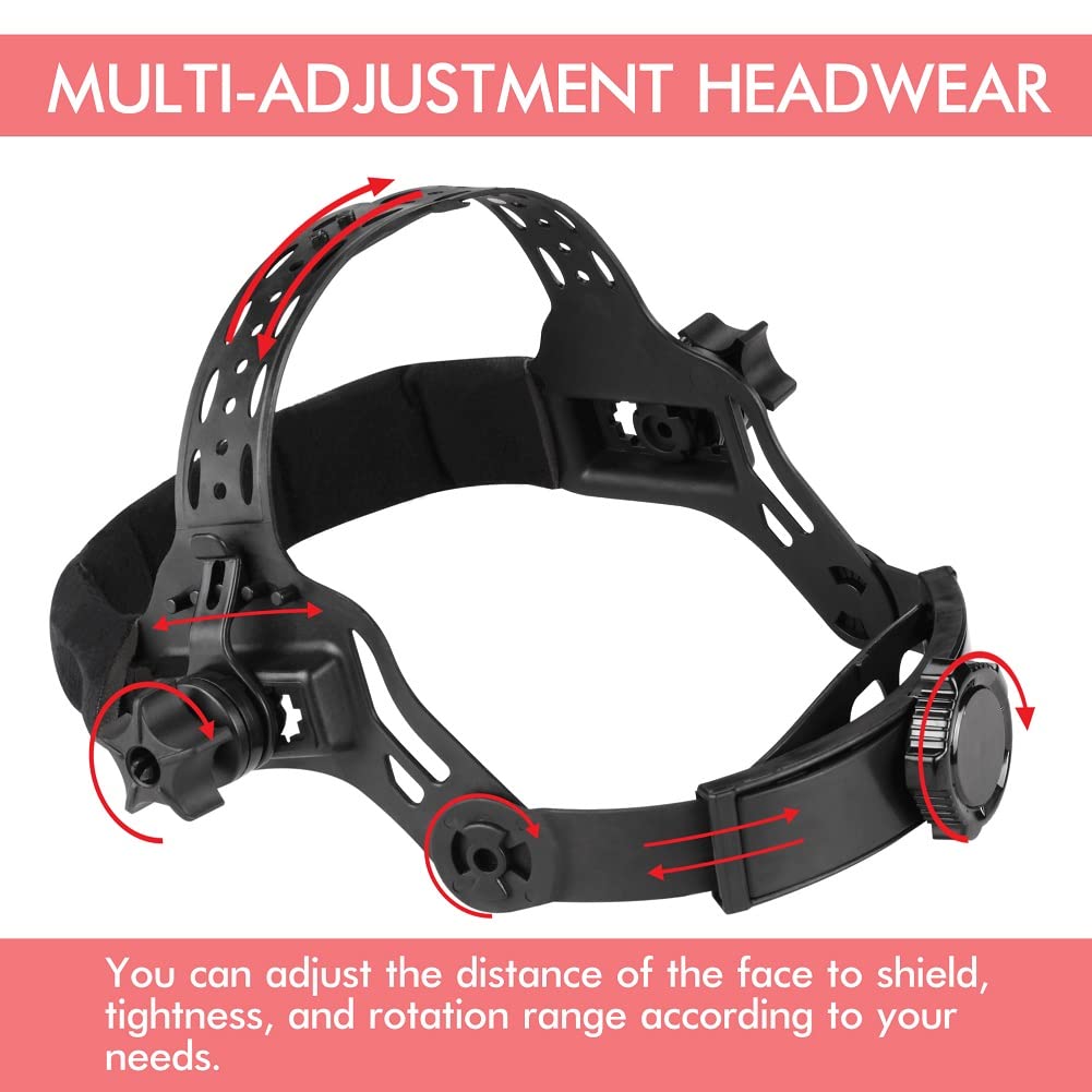 Weldsamurai Face Shield for Grinding, Multi-Purpose Safety Mask Shade 5 - Anti-UV/IR & Anti-Fog & Anti-Scratch Coated Clear Lens