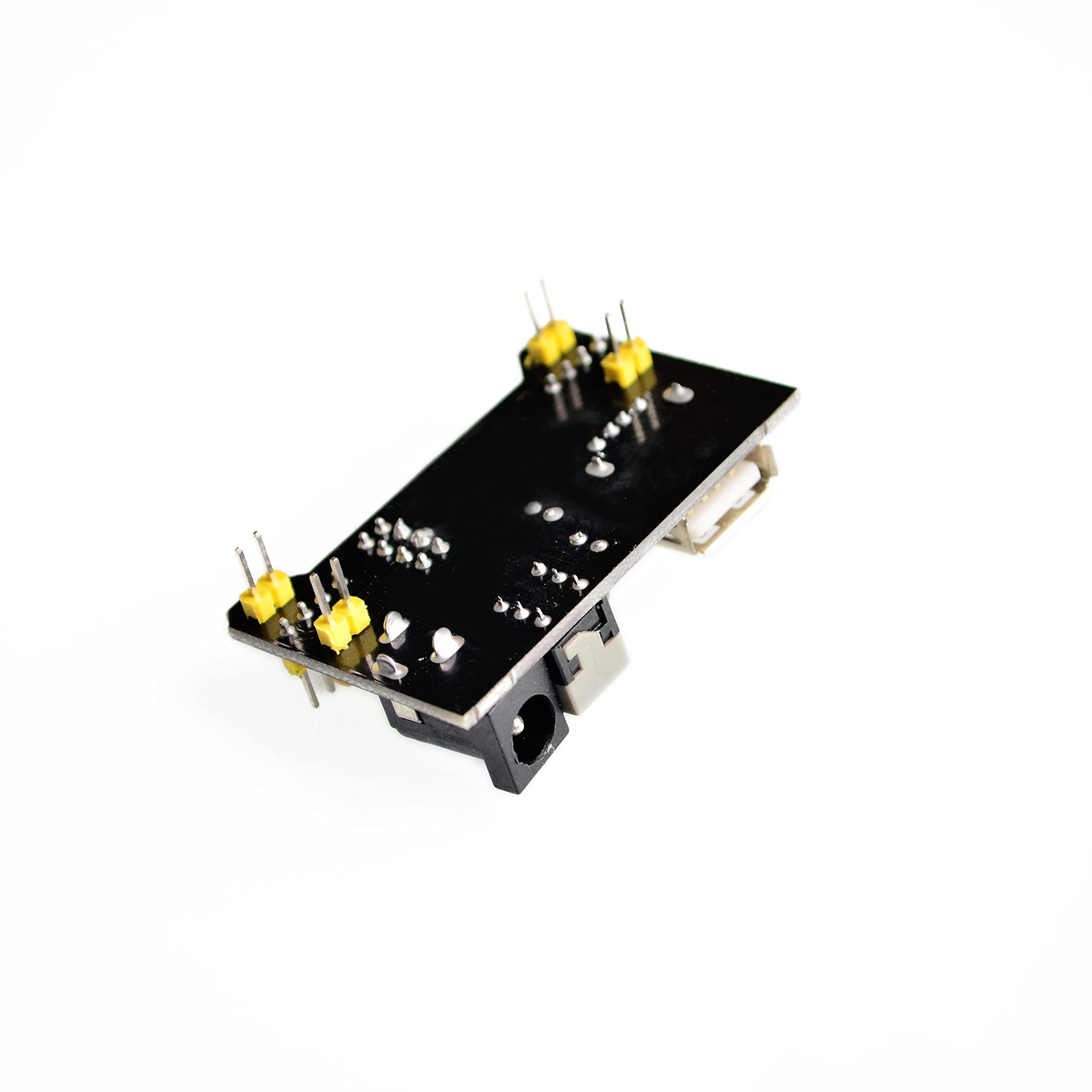 Printer Accesstories MB102 Breadboard Power Supply Module /MB102 White Breadboard Dedicated Power Module 2-Way 3.3V 5V MB-102 Solderless Bread Board - (Color: Black)