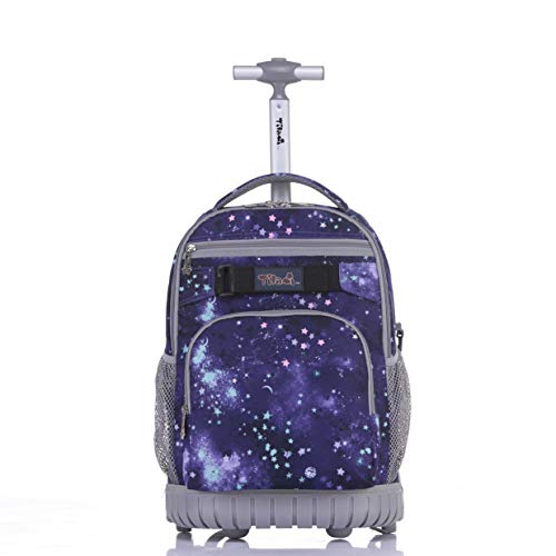 Tilami Rolling Backpack 19 inch Wheeled Boys Girls Travel School Student Trip…