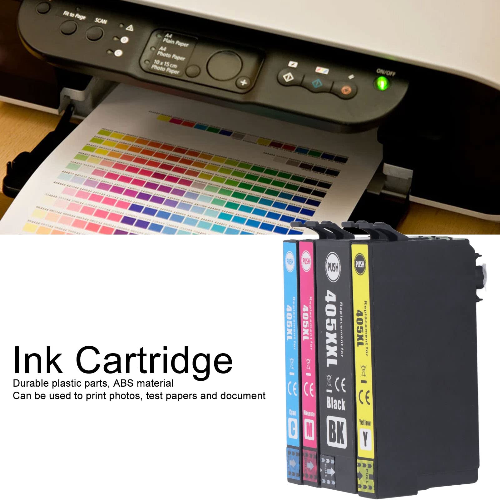Printer Ink Cartridge,4 Colors Desk Photo Printers for Workforce Pro WF 3820DWF